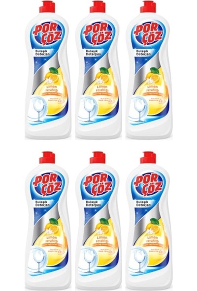 Porçöz Porçöz Bulaşık Deterjanı Limon Ferahlığı 675 ml x 6 Adet Porçöz Porçöz Bulaşık Deterjanı Limon Ferahlığı 675 ml x 6 Adet