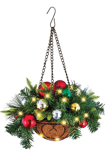 Artspot Noel Için Sepet Çelenk - Yeşil (Yurt Dışından)