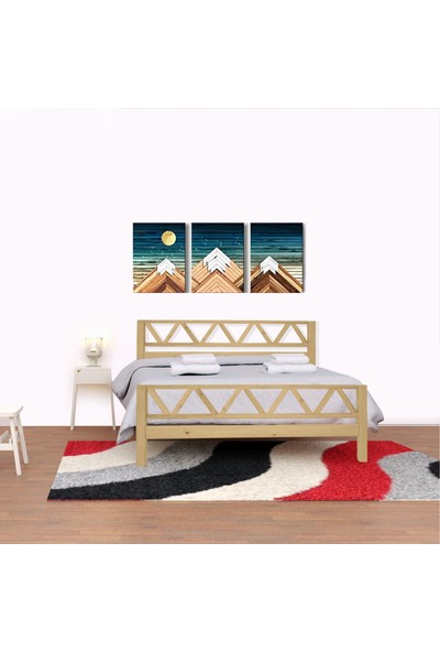 Alp Marina Milena Doğal Çam Masif Karyola