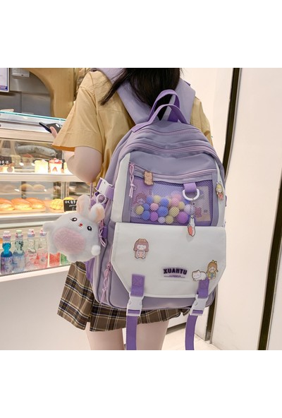 Situ Store Çok Bölmeli Büyük Kapasiteli Sırt Çantası - Mor (Yurt Dışından)