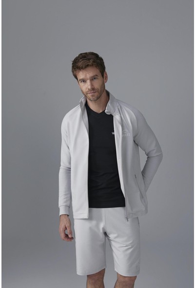 Wulfzsport Gri Tam Fermuarlı Eşofman Üstü