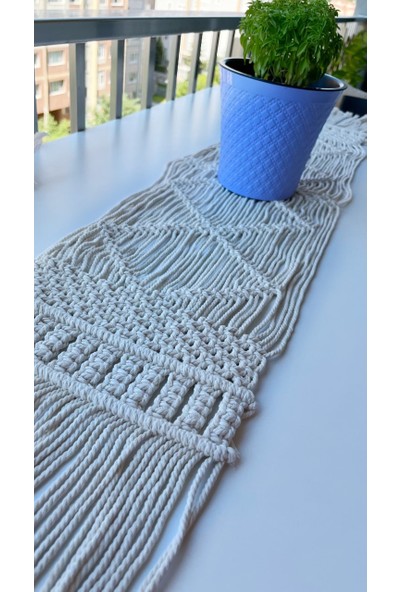 Liberte Makrome El Yapımı Runner, Masa Örtüsü, Masa Dekorasyonu Liberte Makrome El Yapımı Runner, Masa Örtüsü, Masa Dekorasyonu