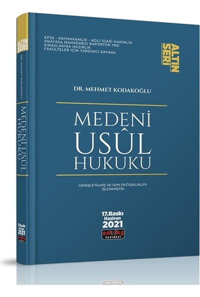 Medeni Usul Hukuku Konu Anlatımı Altın Seri - Mehmet Kodakoğlu 2022 Medeni Usul Hukuku Konu Anlatımı Altın Seri - Mehmet Kodakoğlu 2022