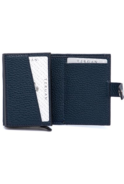 Tergan Lacivert Deri Unisex Kredi Kartlık 00263A38 Tergan Lacivert Deri Unisex Kredi Kartlık 00263A38