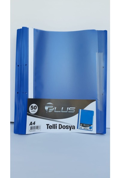 Plus Telli Dosya Plus A4 50 Li Mavi Plus Telli Dosya Plus A4 50 Li Mavi