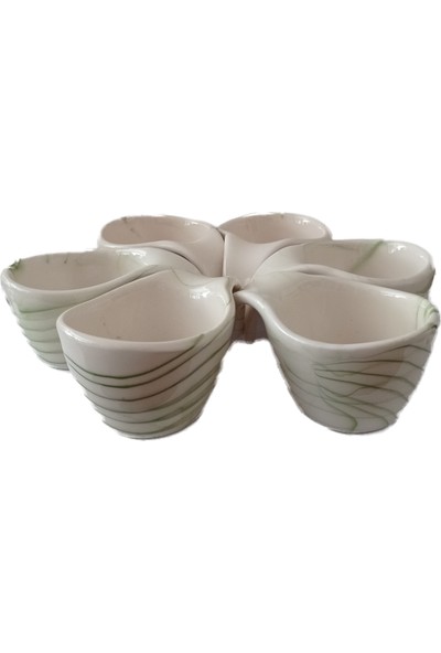 La Fide 6'lı Seramik Kulplu Sunum Sosluk