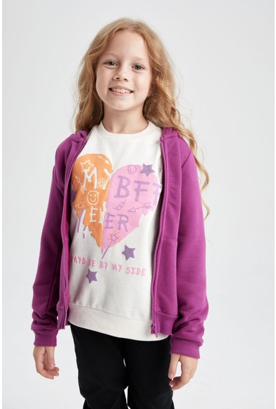 DeFacto Kız Çocuk Regular Fit Kapüşonlu Kalın Kumaş Hırka Y0942A622AU DeFacto Kız Çocuk Regular Fit Kapüşonlu Kalın Kumaş Hırka Y0942A622AU