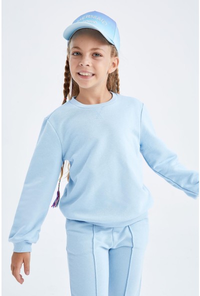 DeFacto Kız Çocuk RRegular Fit Okula Dönüş Bisiklet Yaka Sweatshirt	 U6470A622AU