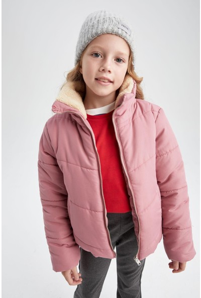 DeFacto Kız Çocuk Dik Yaka İçi Peluş Astarlı Mont U4297A622AU