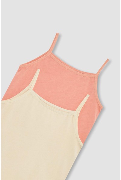 DeFacto Kız Çocuk Defacto Fit Regular Fit 2'li Atlet Z0535A622AU