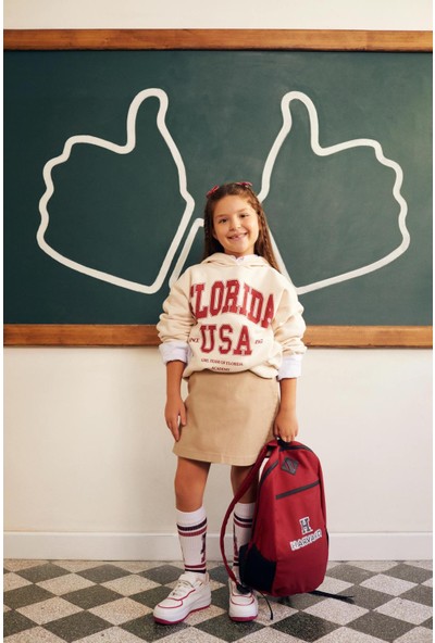 DeFacto Kız Çocuk Okula Dönüş Şort Etek Twill Etek X7476A622AU