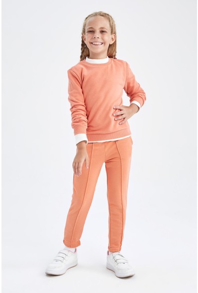 DeFacto Kız Çocuk Jogger Standart Fit Okula Dönüş Kalın Kumaş Eşofman Altı X9036A622AU DeFacto Kız Çocuk Jogger Standart Fit Okula Dönüş Kalın Kumaş Eşofman Altı X9036A622AU