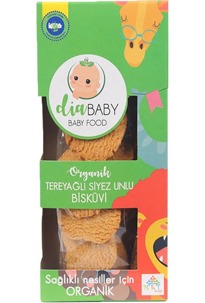 Dia Baby Organik Tereyağlı Siyez Unlu Bisküvi 150 gr Dia Baby Organik Tereyağlı Siyez Unlu Bisküvi 150 gr