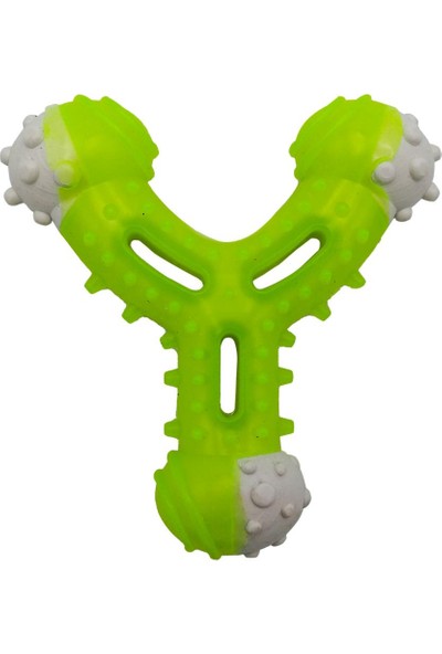 Petinka Köpek Oyuncağı Çatalı Tırtıklı Sarı Renkli Köpek Diş Temizliği Petinka Köpek Oyuncağı Çatalı Tırtıklı Sarı Renkli Köpek Diş Temizliği