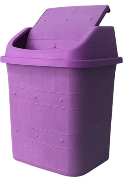 EbruliHomeArt 6 Lt Bambu Çöp Kovası Mutfak Banyo Çöp Kutusu