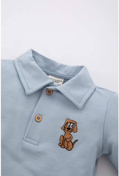 DeFacto Erkek Bebek Hayvan Desenli Regular Fit Polo Yaka Uzun Kollu İnce Sweatshirt Kumaşı Uzun Kollu Tişört Y3836A222AU DeFacto Erkek Bebek Hayvan Desenli Regular Fit Polo Yaka Uzun Kollu İnce Sweatshirt Kumaşı Uzun Kollu Tişört Y3836A222AU