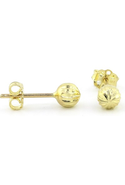 Altınkaynak 14 Ayar Top Altın Küpe