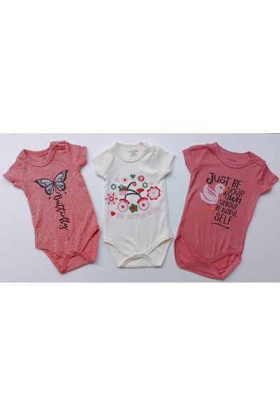 UranüsBaby Kız Bebek Çıtçıtlı Badi Set / Kız Bebek Zıbın Set