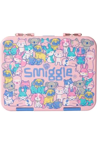 Smiggle Pugs&hugs Baskılı Çok Bölmeli Pembe Büyük Boy Beslenme Çantası Smiggle Pugs&hugs Baskılı Çok Bölmeli Pembe Büyük Boy Beslenme Çantası