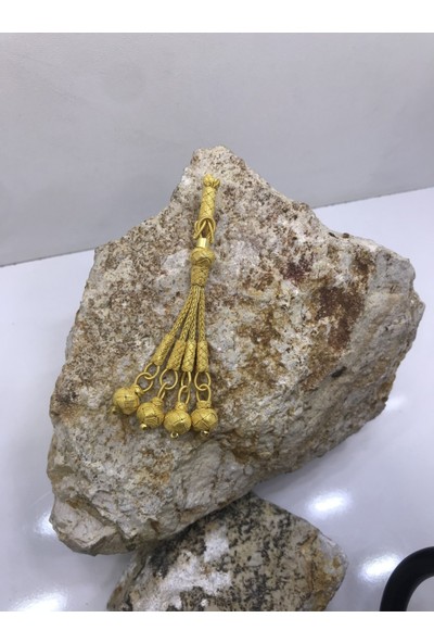 Kazzaze Klasik Kazaziye Dörtlü Tesbih Püskülü Gold Kazzaze Klasik Kazaziye Dörtlü Tesbih Püskülü Gold