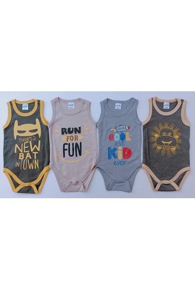 UranüsBaby Erkek Bebek Çıtçıtlı Badi Set / Erkek Bebek Zıbın Set