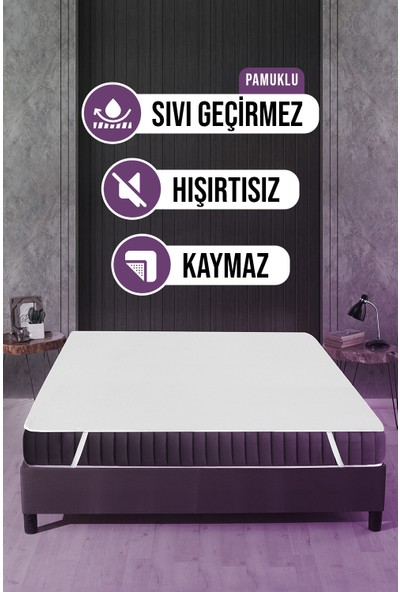 Vavey Sıvı Geçirmez Yatak Alezi Pamuklu 200 x 200 cm Dört Köşe Lastikli Vavey Sıvı Geçirmez Yatak Alezi Pamuklu 200 x 200 cm Dört Köşe Lastikli