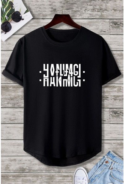 Trendypassion Hanımcı Yazılı Katlamalı Tasarım T-Shirt Trendypassion Hanımcı Yazılı Katlamalı Tasarım T-Shirt