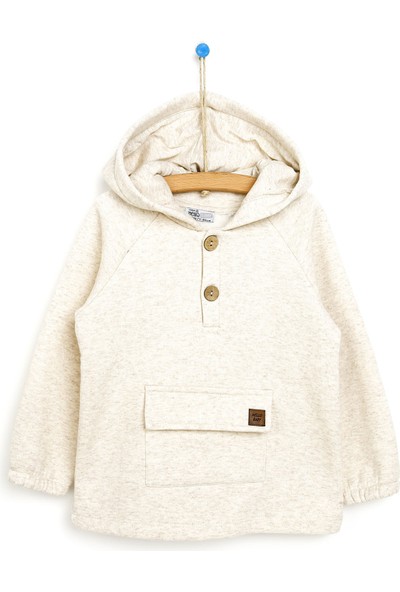 Hellobaby Basic Erkek Bebek Kapak Cepli Kapüşonlu Sweatshirt