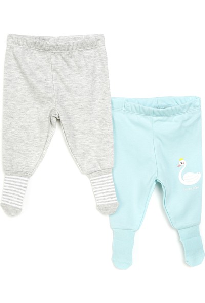 Hellobaby Basic Kız Bebek 2li Çoraplı Pijama Pantolon