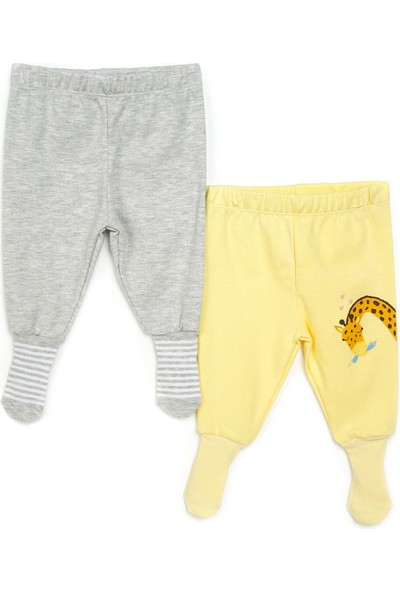 Hellobaby Basic Kız Bebek 2li Çoraplı Pijama Pantolon