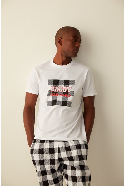 Penti Optik Beyaz Daddy Team Family Pijama Seti
