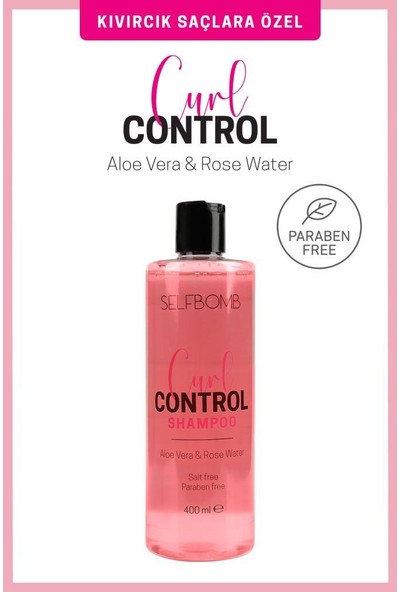 Selfbomb Aloe Vera-Gül Özlü Kıvırcık Saçlar Şampuanı 400ml Selfbomb Aloe Vera-Gül Özlü Kıvırcık Saçlar Şampuanı 400ml