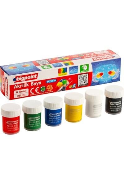 Bigpoint Akrilik Boya 6 Renk x 25 ml Bigpoint Akrilik Boya 6 Renk x 25 ml