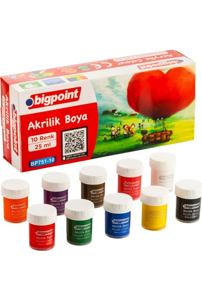 Bigpoint Akrilik Boya 10 Renk x 25 ml Bigpoint Akrilik Boya 10 Renk x 25 ml