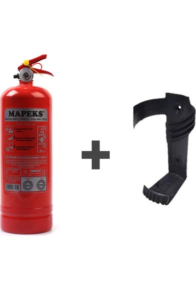 2kg Yangın Tüpü ve Plastik Aparatı 2li Set 2kg Yangın Tüpü ve Plastik Aparatı 2li Set