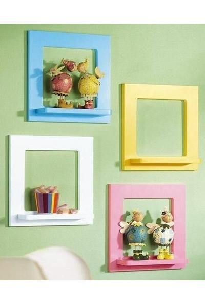 Lazer Tasarım Atölye 4'lü Duvar Rafi