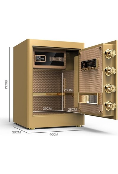 Hakan Para Kasaları - Parmak Izi - Anahtarlı - Şifreli - Akıllı Çelik Kasa - Fdx-A DZ50