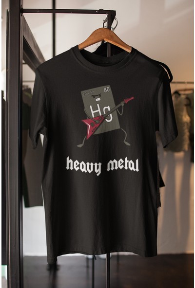 NetStyle Heavy Metal Baskılı Siyah Kısa Kollu Tişört NetStyle Heavy Metal Baskılı Siyah Kısa Kollu Tişört