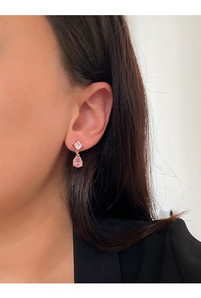 Sgaccessory Gold Renk Etnik Yeşil Taşlı Sallantılı Kadın Küpe