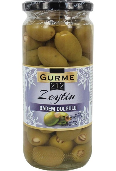 Gurme212 Badem Dolgulu Yeşil Zeytin 500 ml Gurme212 Badem Dolgulu Yeşil Zeytin 500 ml