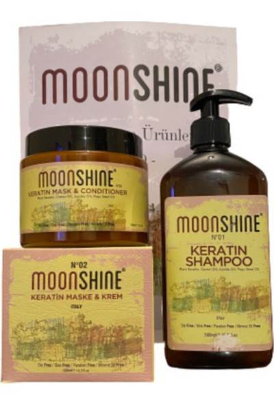 Moonshine Keratin Mask Condıtıoner 500ml /Keratin Shampoo 500 Ml Moonshine Keratin Mask Condıtıoner 500ml /Keratin Shampoo 500 Ml