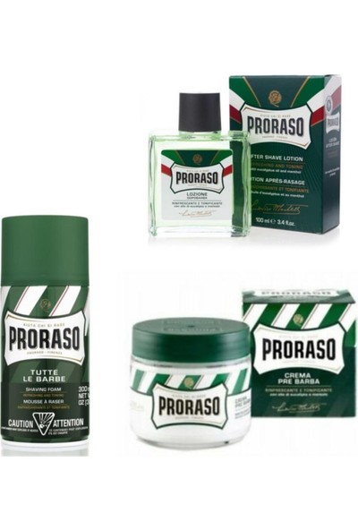 Proraso Okaliptüs Ve Mentol Yağı Serisi 3'Lü Set Proraso Okaliptüs Ve Mentol Yağı Serisi 3'Lü Set