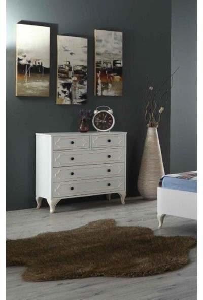 Ipek Mobilya Alonzo Şifonyer ( Beyaz ) Ipek Mobilya Alonzo Şifonyer ( Beyaz )