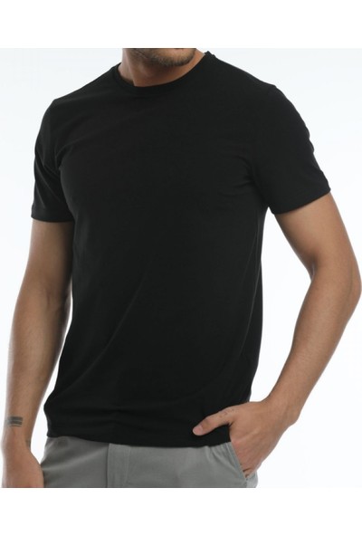Lulu Giyim Slim Fit Siyah T-Shirt