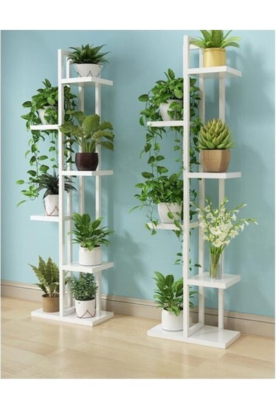 Kases Home 6 Raf Bölmeli Çiçeklik Metal Çerçeveli Dekoratif Çok Amaçlı Saksılık Kases Home 6 Raf Bölmeli Çiçeklik Metal Çerçeveli Dekoratif Çok Amaçlı Saksılık