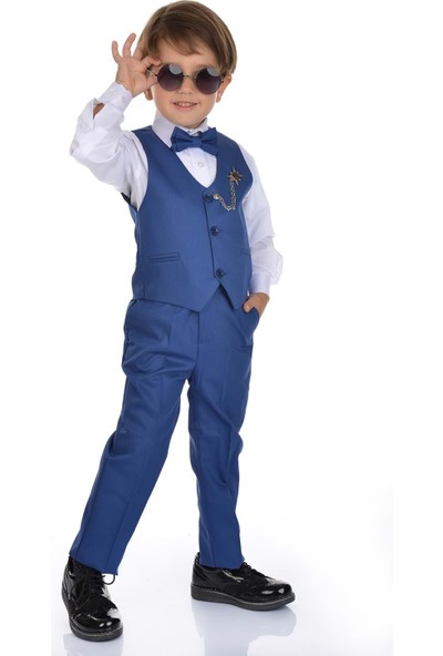 Mnk Baby Yelekli Smokin Erkek Çocuk Takım Mnk Baby Yelekli Smokin Erkek Çocuk Takım