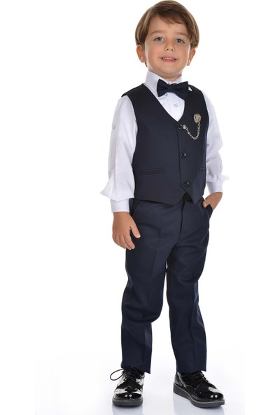 Mnk Baby Yelekli Smokin Erkek Çocuk Takım Mnk Baby Yelekli Smokin Erkek Çocuk Takım