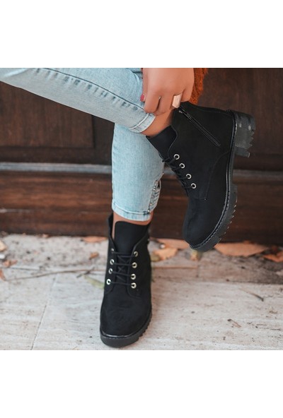Mgz Anna Siyah Süet Bot Mgz Anna Siyah Süet Bot