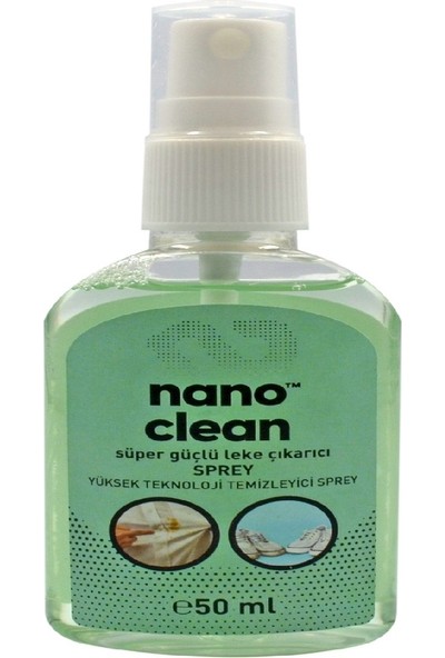 Nano Clean Ayakkabı ve Kumaş Güçlü Leke Çıkarıcı Sprey 50 ml Nano Clean Ayakkabı ve Kumaş Güçlü Leke Çıkarıcı Sprey 50 ml