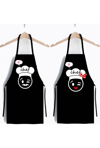Ays Home Ayshome Yeni Chef Ikili Mutfak Önlüğü Seti Ays Home Ayshome Yeni Chef Ikili Mutfak Önlüğü Seti